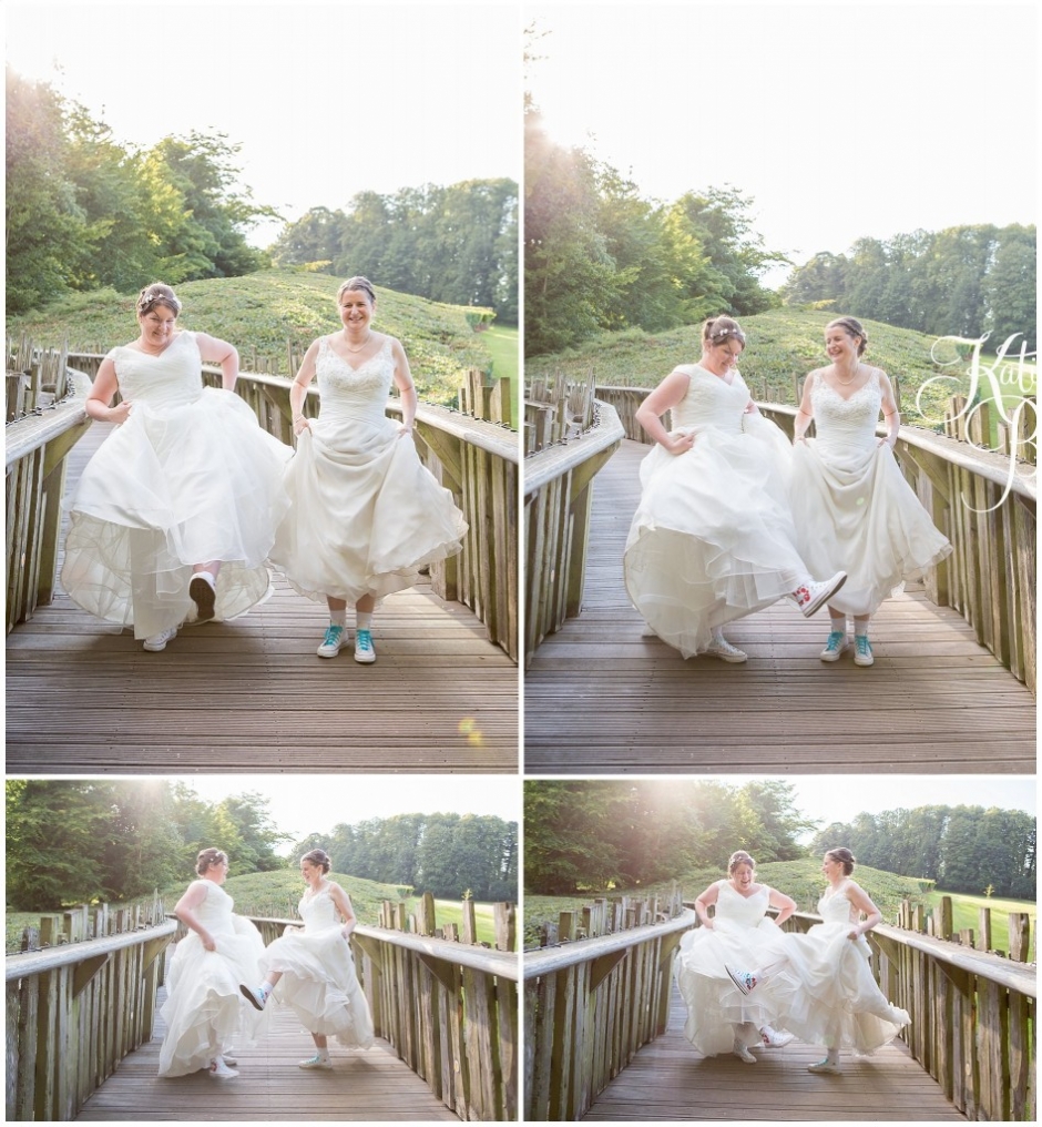 Two brides in a treehouse: Jodie & Kate’s Alnwick wedding » Katie Byram ...
